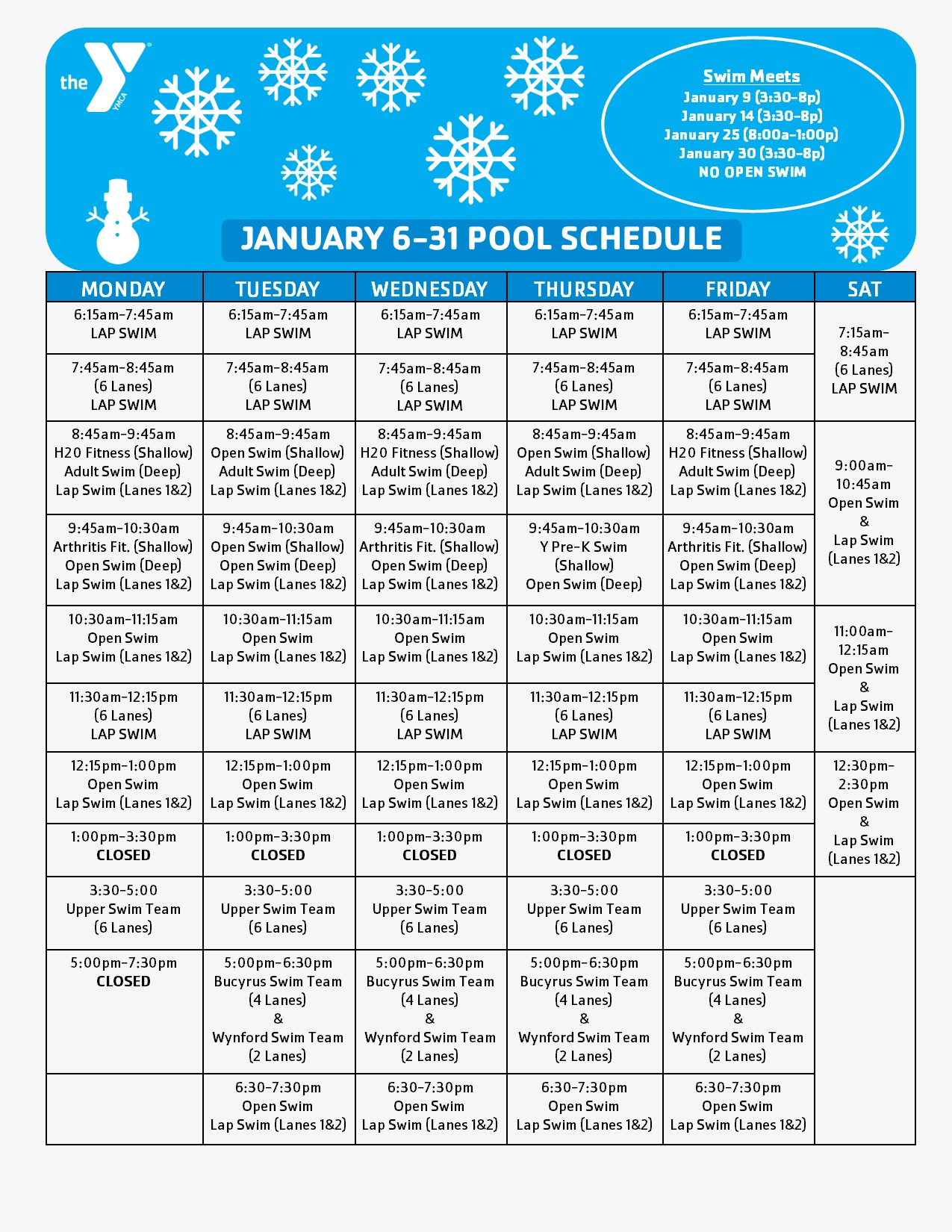 Aquatics - Bucyrus Tiffin YMCA